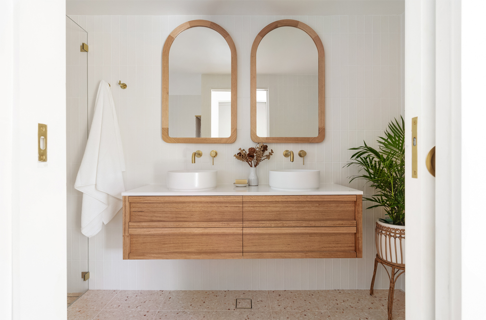 Dreamy Pink Terrazzo Bathroom - Just In Place Project